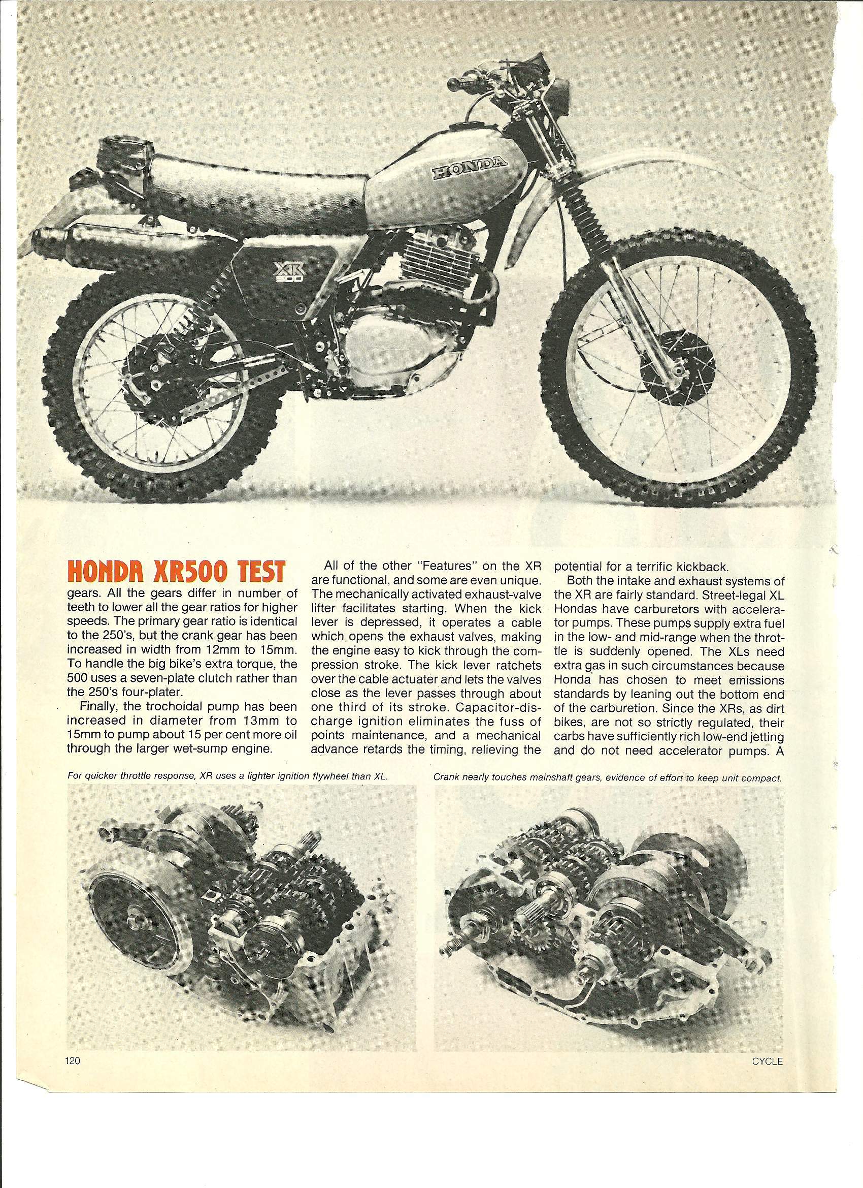 Honda XR 500 Cycle 1979